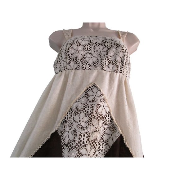Jerell of Taxas | Dresses | Jerell Of Texas Boho Lace Muslin Patchwork ...